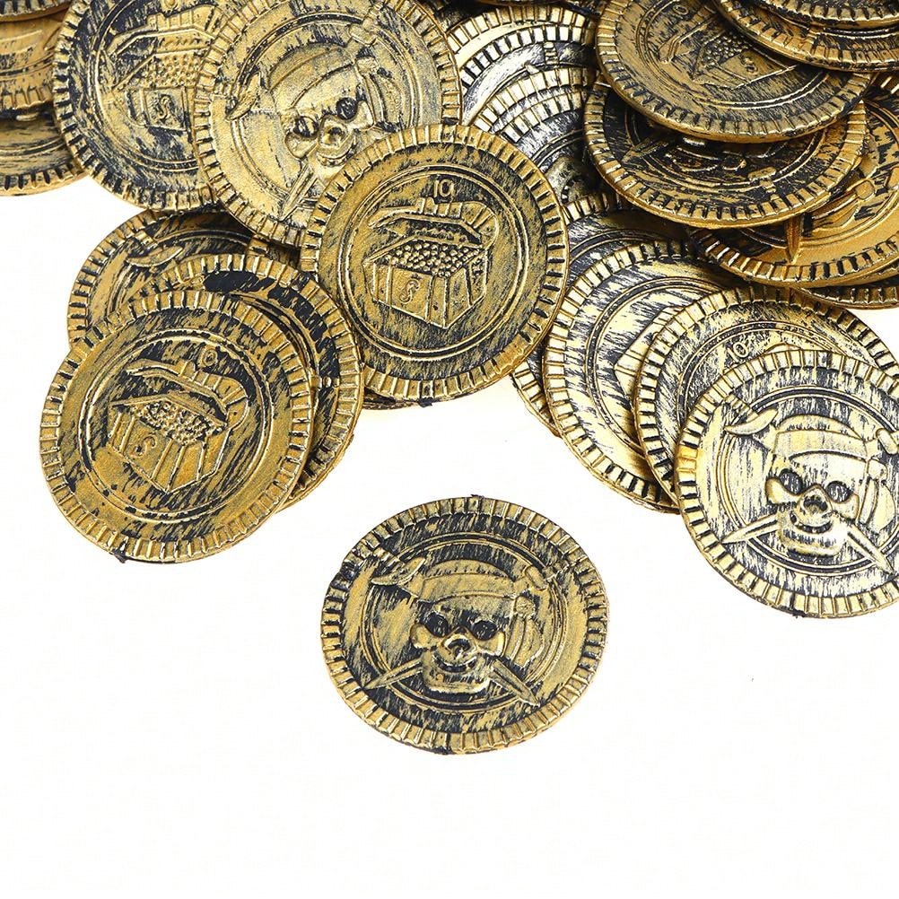 10pcs Random Color Pirate Treasure Coins Collectiblecoin,Coins,Pirate ...