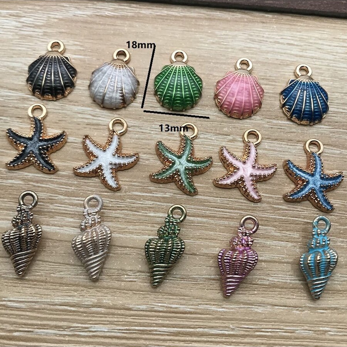 10/15/20/51 Pcs Enamel Marine Life Ocean Charms Pendants For Jewelry ...
