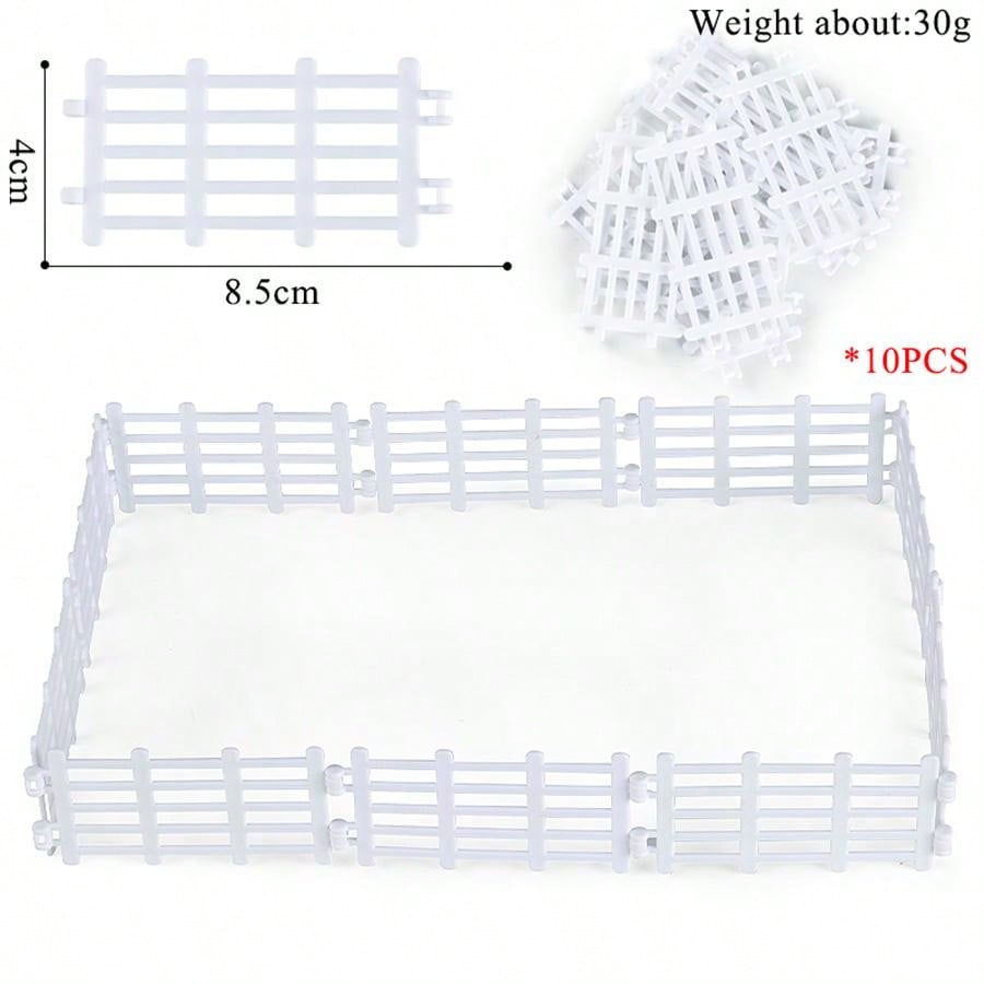 10PCS Corral Fence Panel Accessory Toy Set, Barn Paddock Stable or Farm ...
