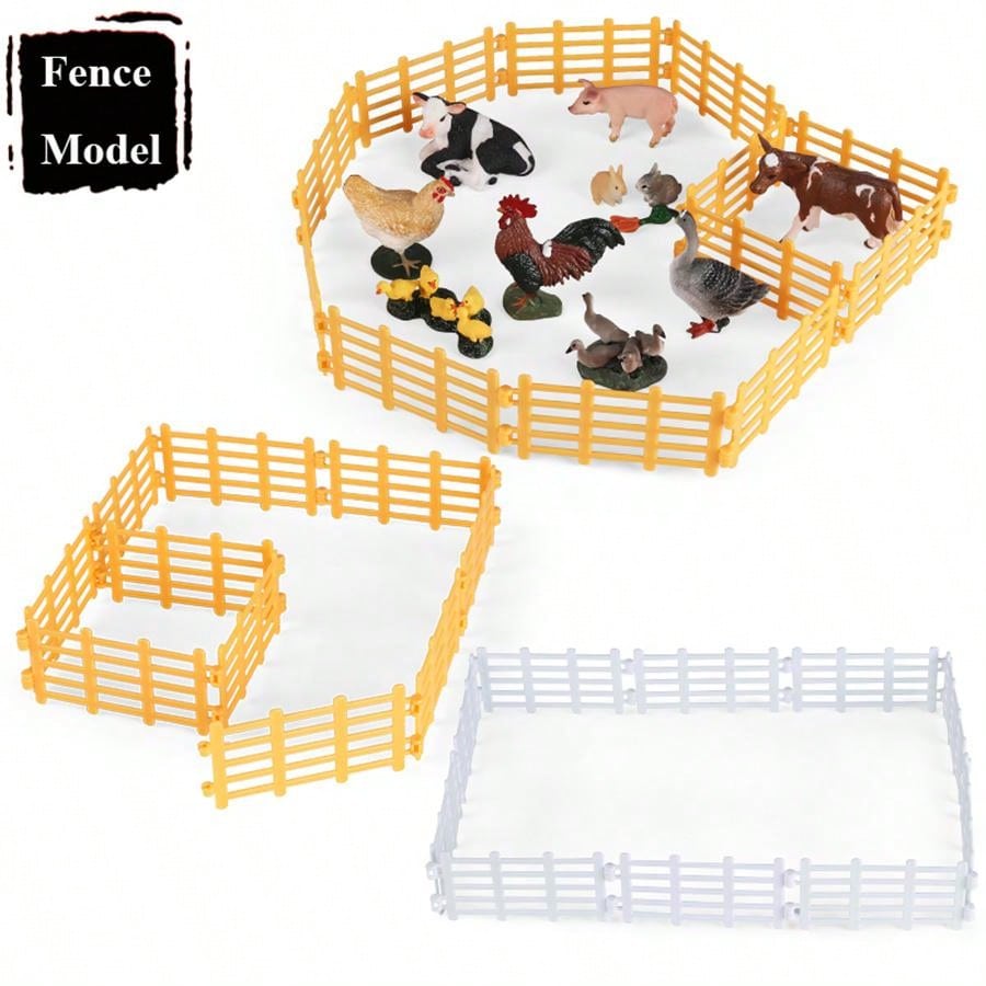 10PCS Corral Fence Panel Accessory Toy Set, Barn Paddock Stable or Farm ...