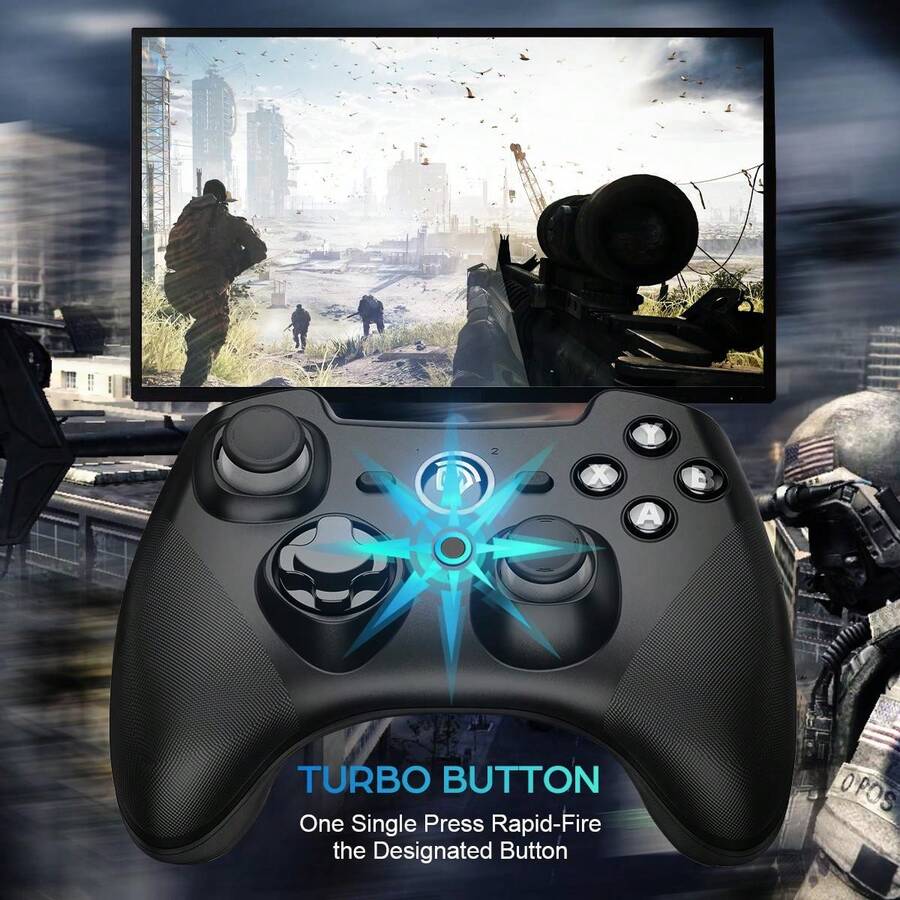 EasySMX 9101 2.4G Wireless Controller for PS3, PC Gamepads with Vibration Fire Button Range up ...