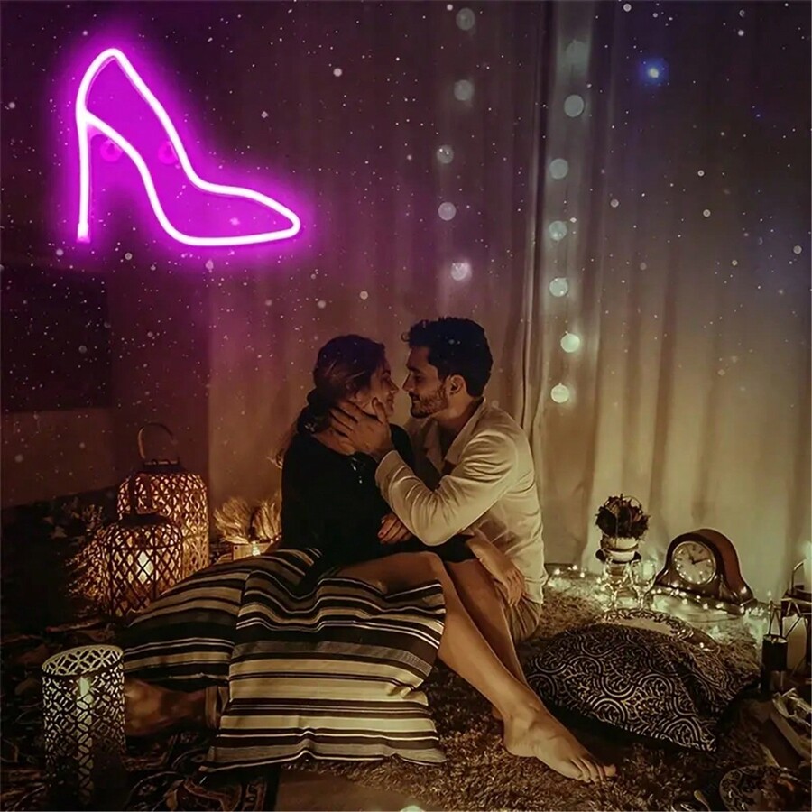 1pc Sexy High Heel Neon Light Suitable For Bar Bedroom Party Home