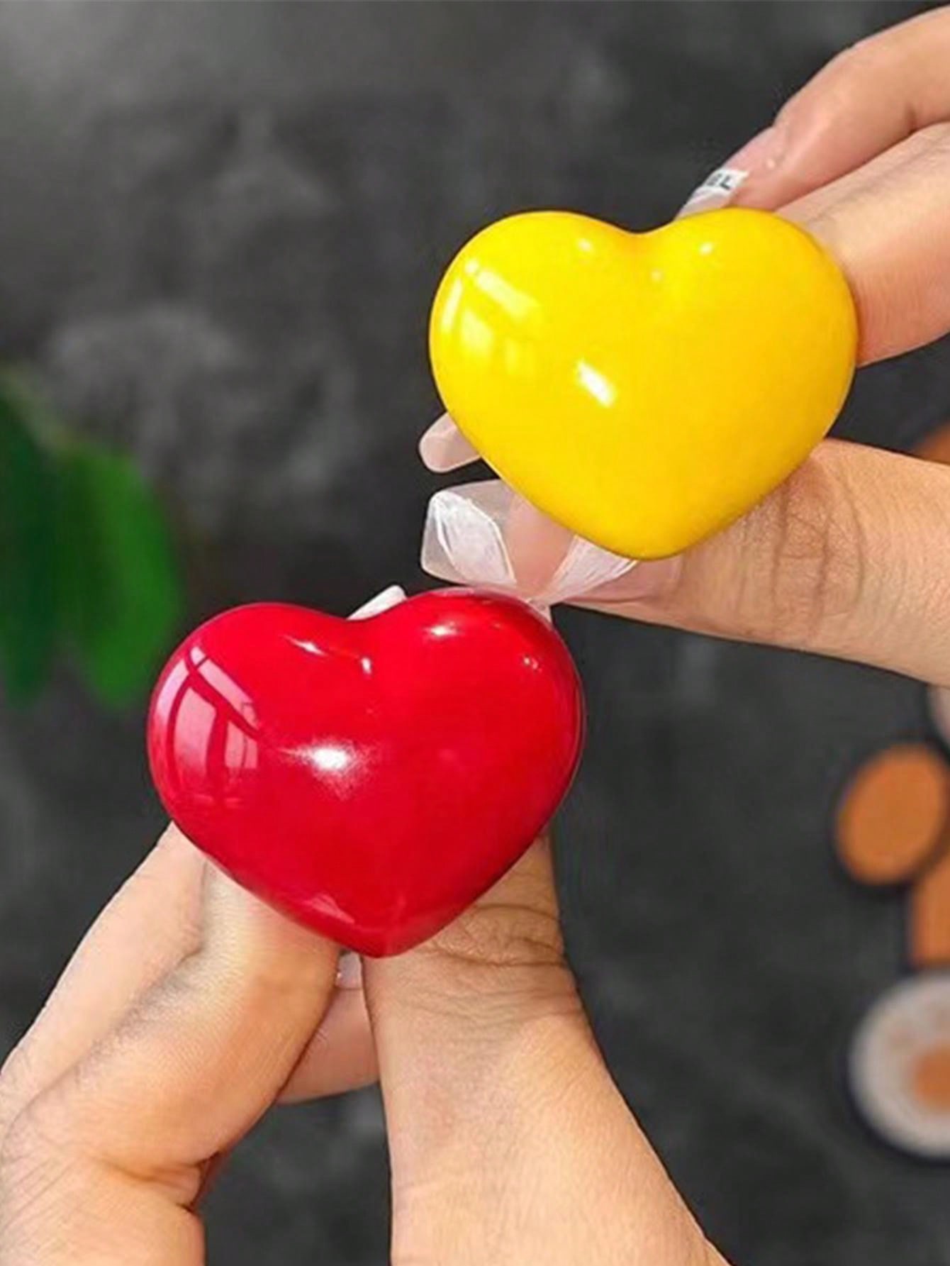 5-pack of love toilet button heart-shaped color pushers, toilet flush ...