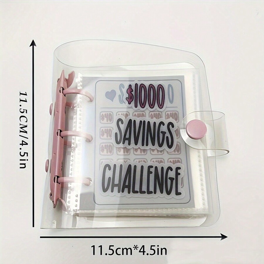 1pc 1000 Savings Challenge Binder, Money Saving Binder, Savings ...