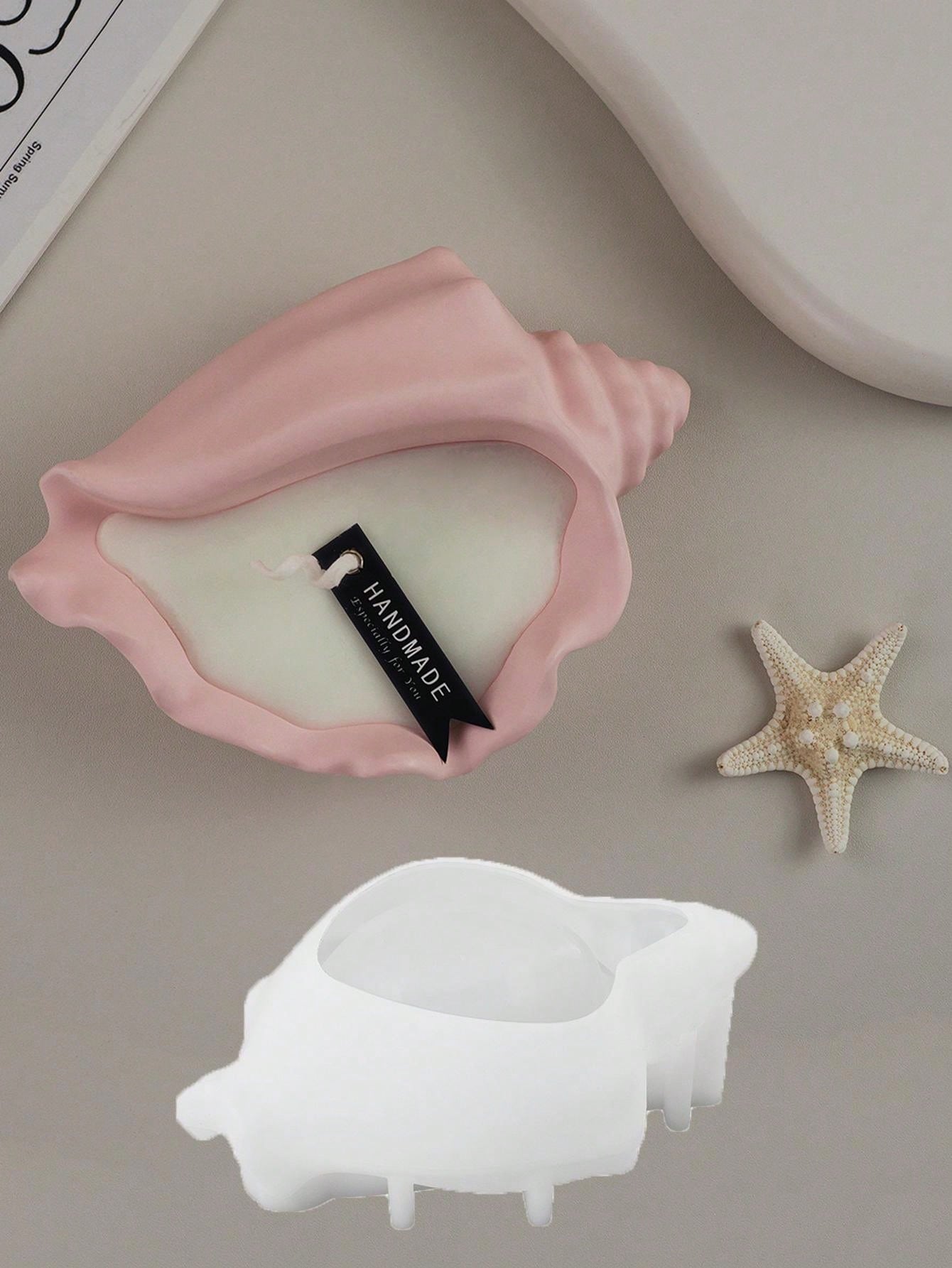 Conch Succulent flower pot Cement mold Shell Candle cup Vessel Silicone ...