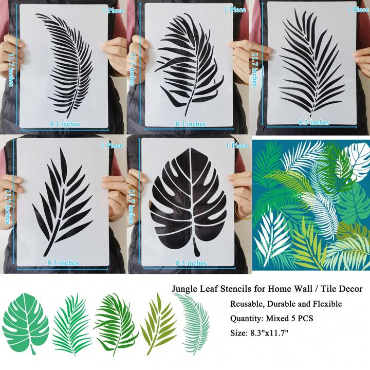 Palm Leaves Stencil