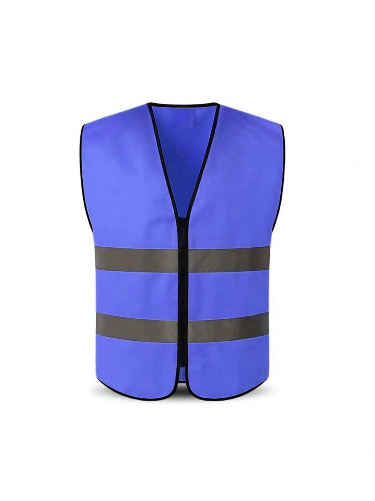Reflective Blue Vest For Construction Workers, Safety Engineers ...