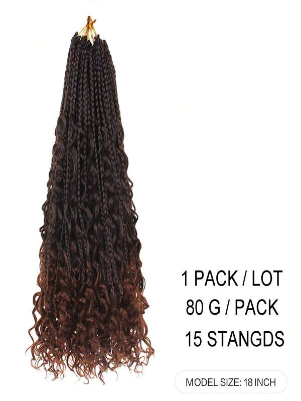 18 Inch Boho Box Braids 1 Pack Goddess Box Braids Crochet Hair Bohemian ...