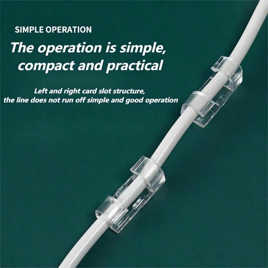 10pcs No Drill Wall Cable Clips, Self-adhesive Wire Holder For Desktop ...