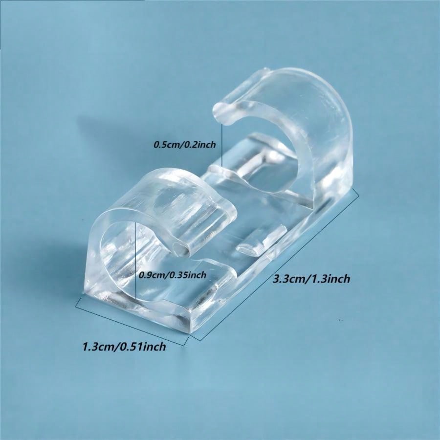 10pcs No Drill Wall Cable Clips, Self-adhesive Wire Holder For Desktop ...