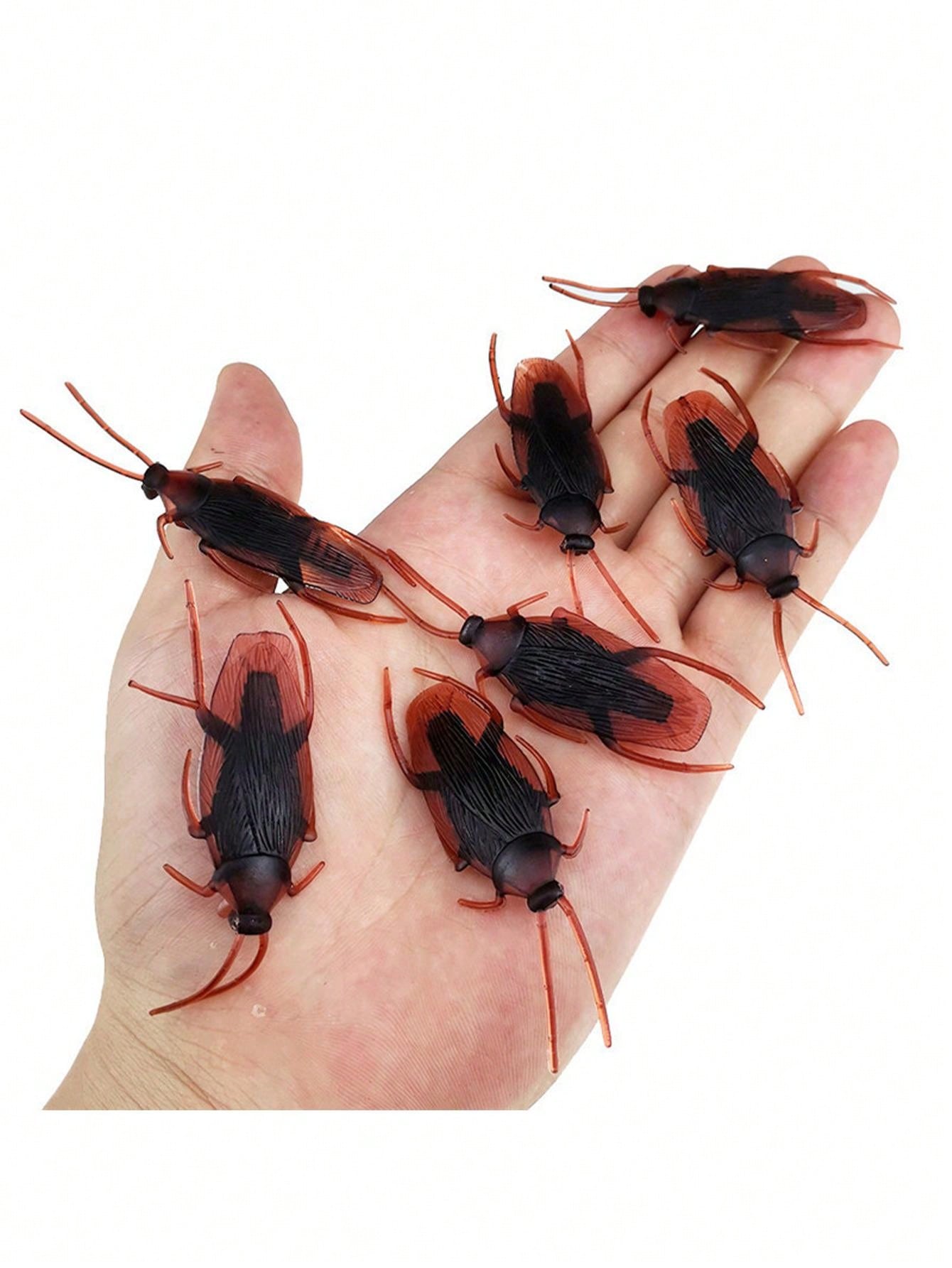 100pcs Plastic Prank Toy Simulation Cockroach Toy Halloween Decoration ...
