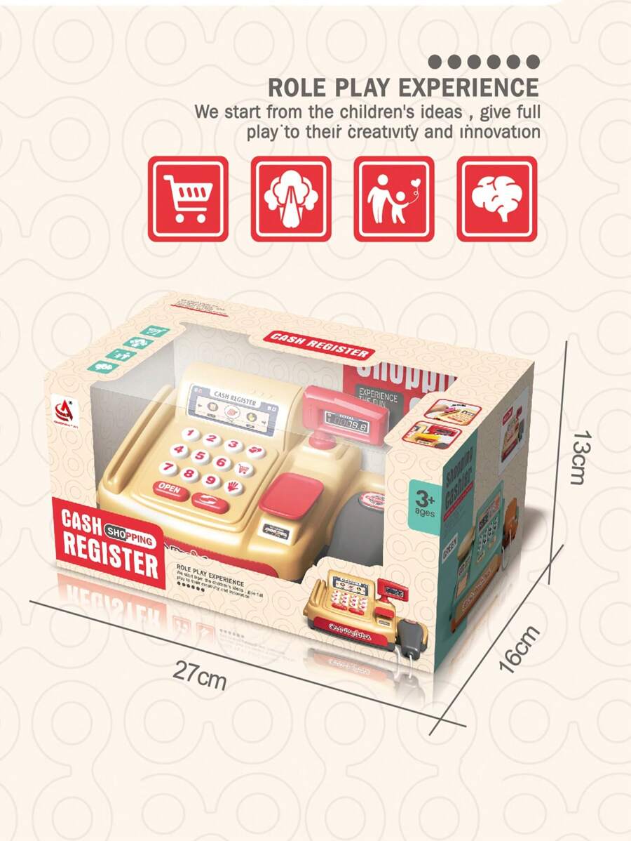 Small Size Cash Register Supermarket Checkout Counter Kids' Pretend ...