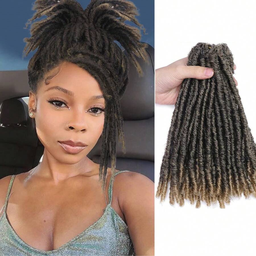 Crochet Hair 20 Strands Faux Locs 8 Inches Soft Locs Pre-Twisted Locs Dreadlock Locs 1 Pack Pre ...