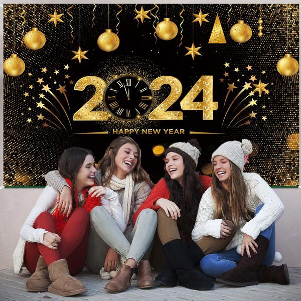 2024 Countdown Backdrop - New Year's Party Backdrops 2024 Decorative ...