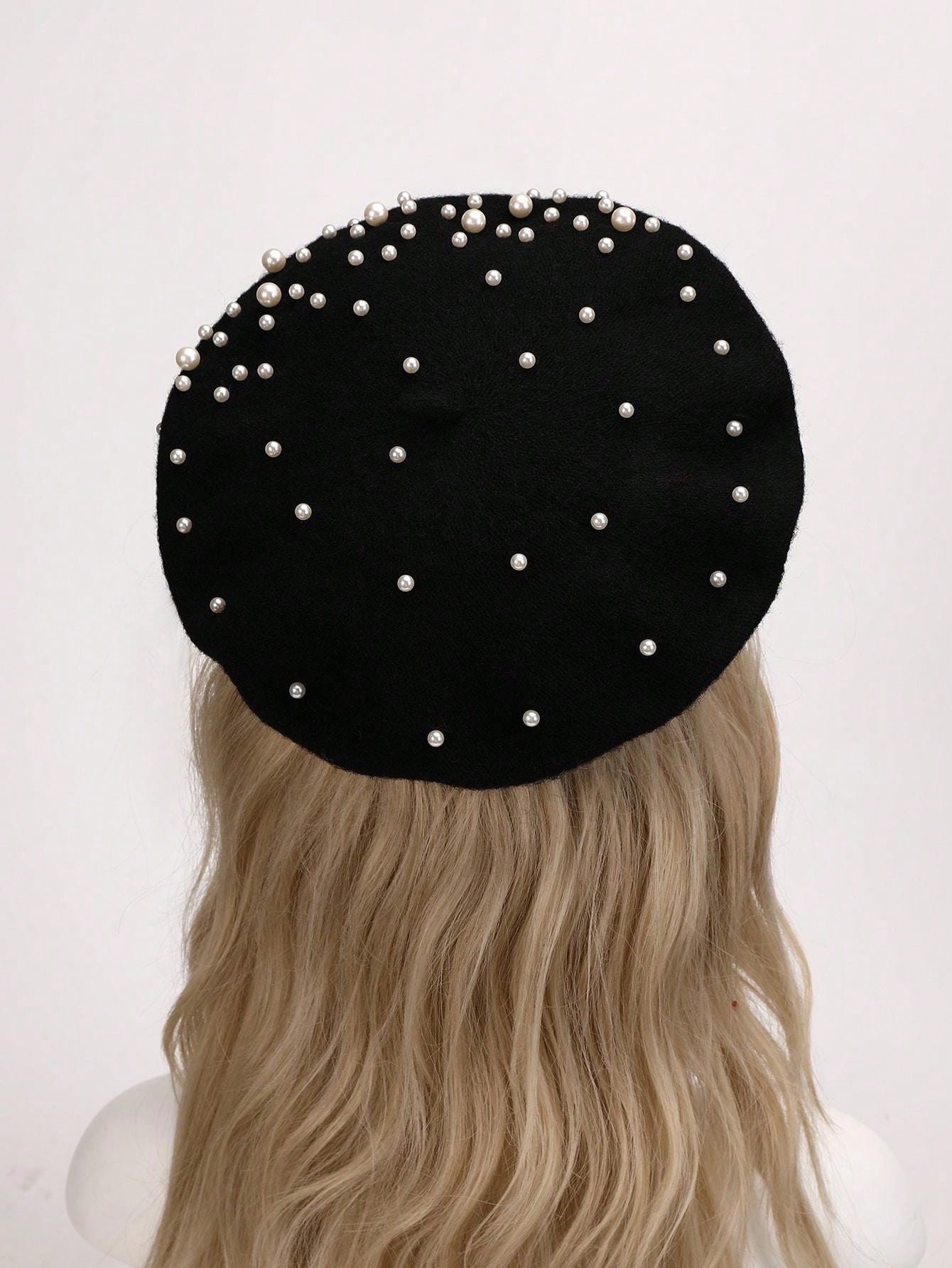 Faux Pearl Decor Beret | SHEIN USA