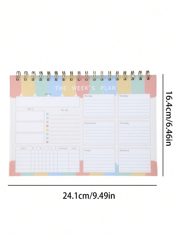 2024 English Weekly Planner, Memo Pad, And Schedule Planner | SHEIN USA