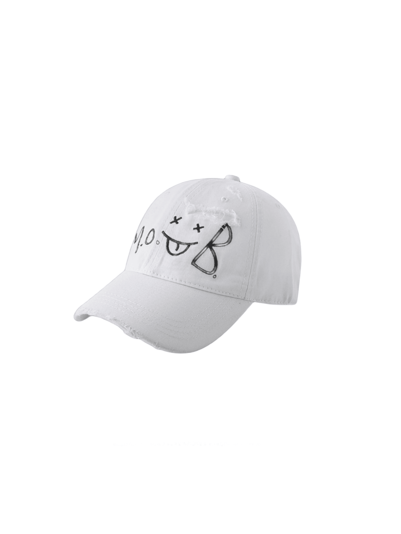 1pc White Embroidered Letter Duckbill Cap With Holes, Funny Baseball ...