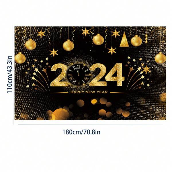 2024 Countdown Backdrop - New Year's Party Backdrops 2024 Decorative ...