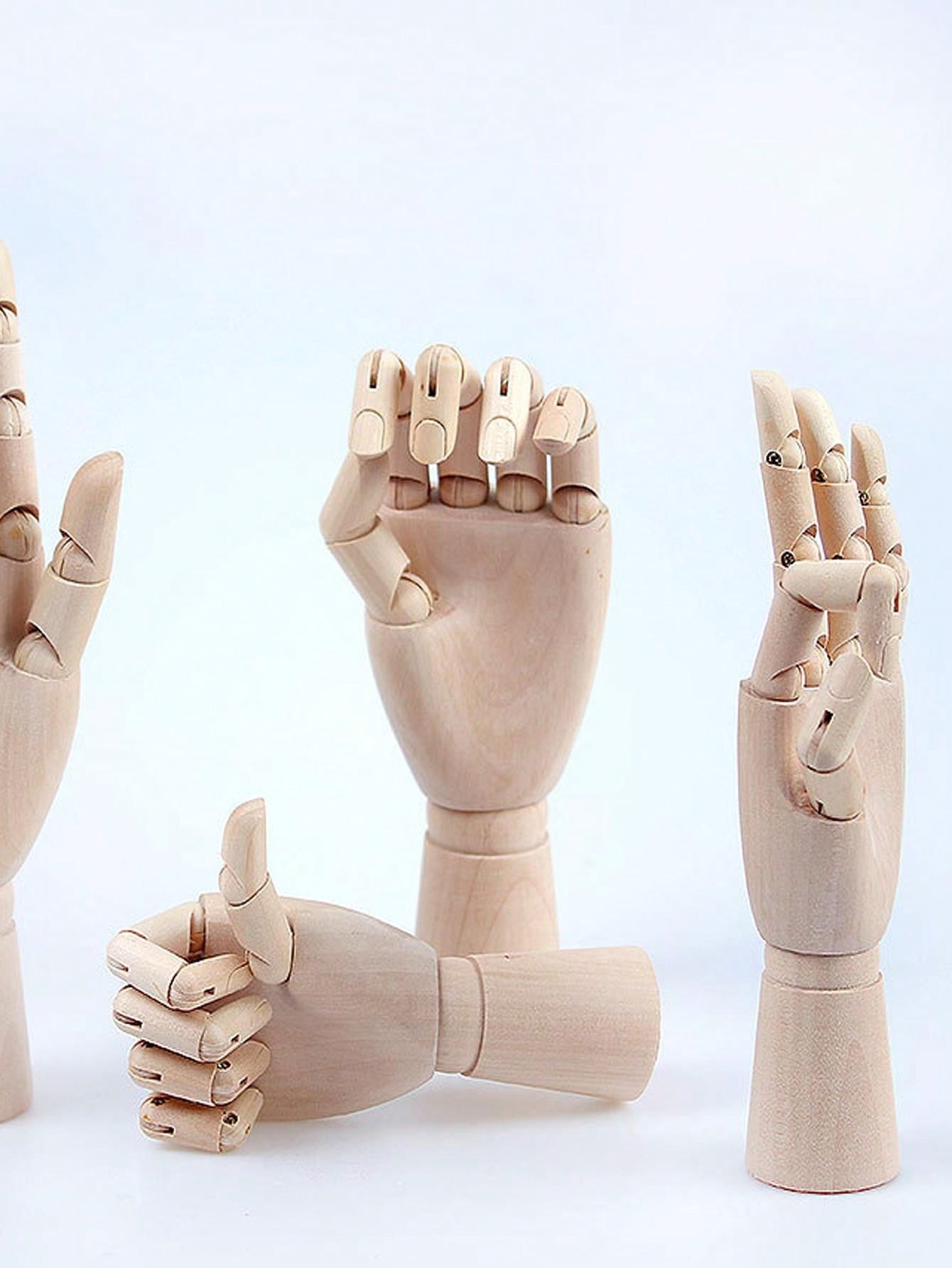 1pc 7 Inch Wooden Hand Model With Movable Joints For Drawing Sketching ...