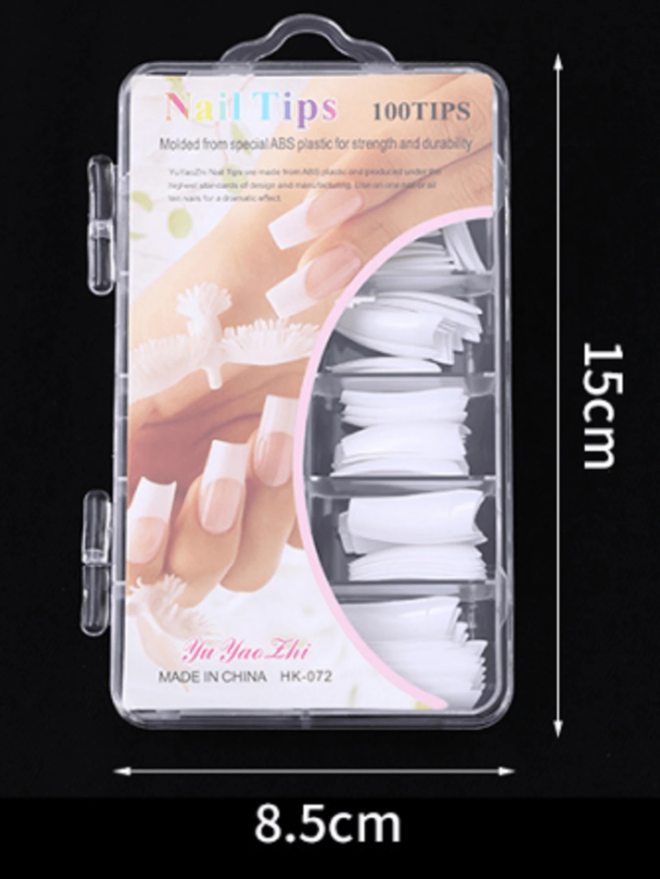 Nail Armour Flat French Style False Nails, 100pcs/box High-level Half ...