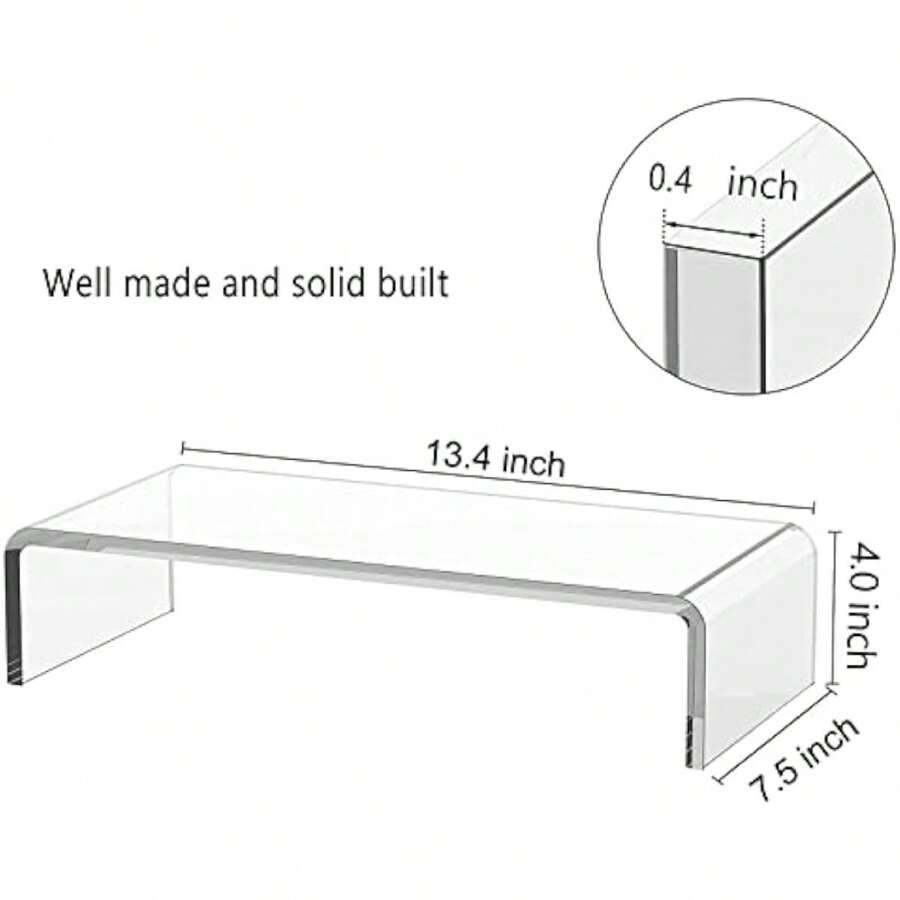 Acrylic Monitor Stand - Acrylic Computer Laptop Stand White Clear ...