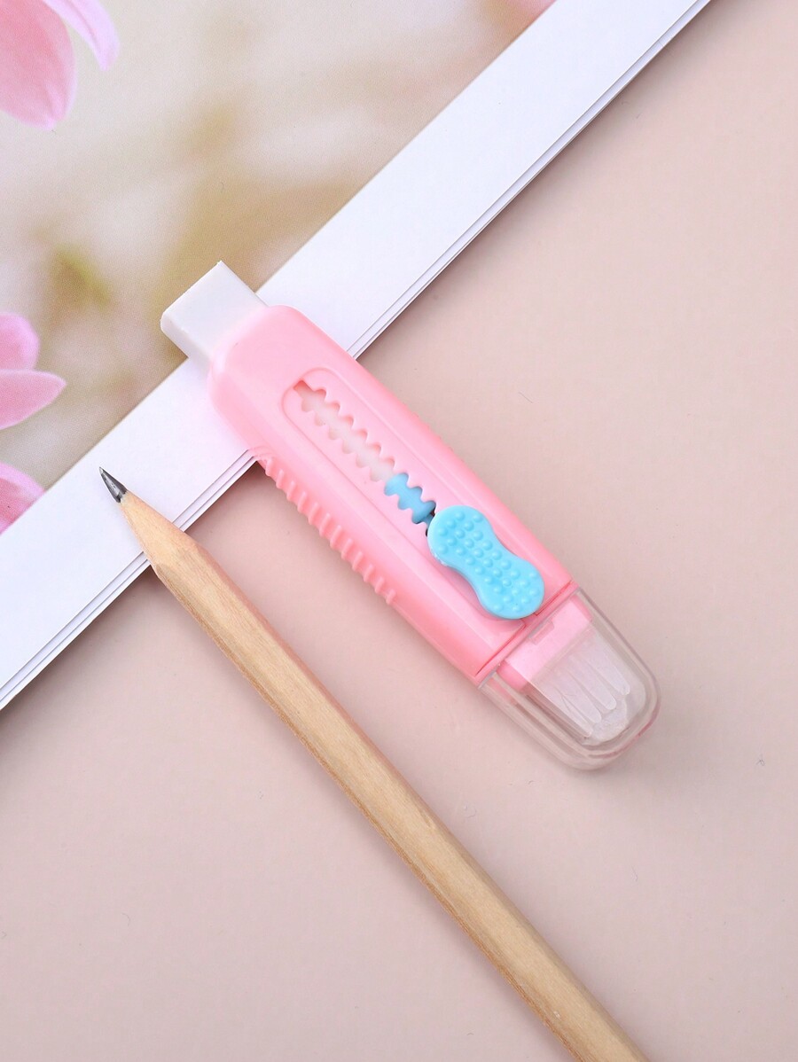 1 Pink Retractable Eraser, Creative Push-pull Eraser With Brush | SHEIN USA