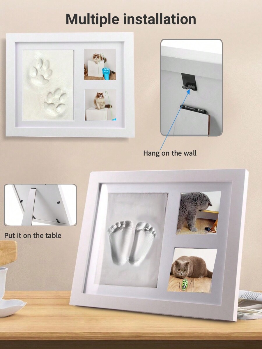 1pc Creative Pet Paw Print Picture Frame, Suitable For Pet Memorial ...