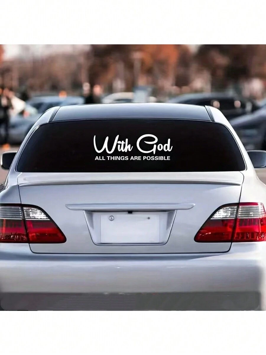 WITH GOD ALL THINGS ARE POSSIBLE Car Sticker, Car Desk Metope Modelling ...