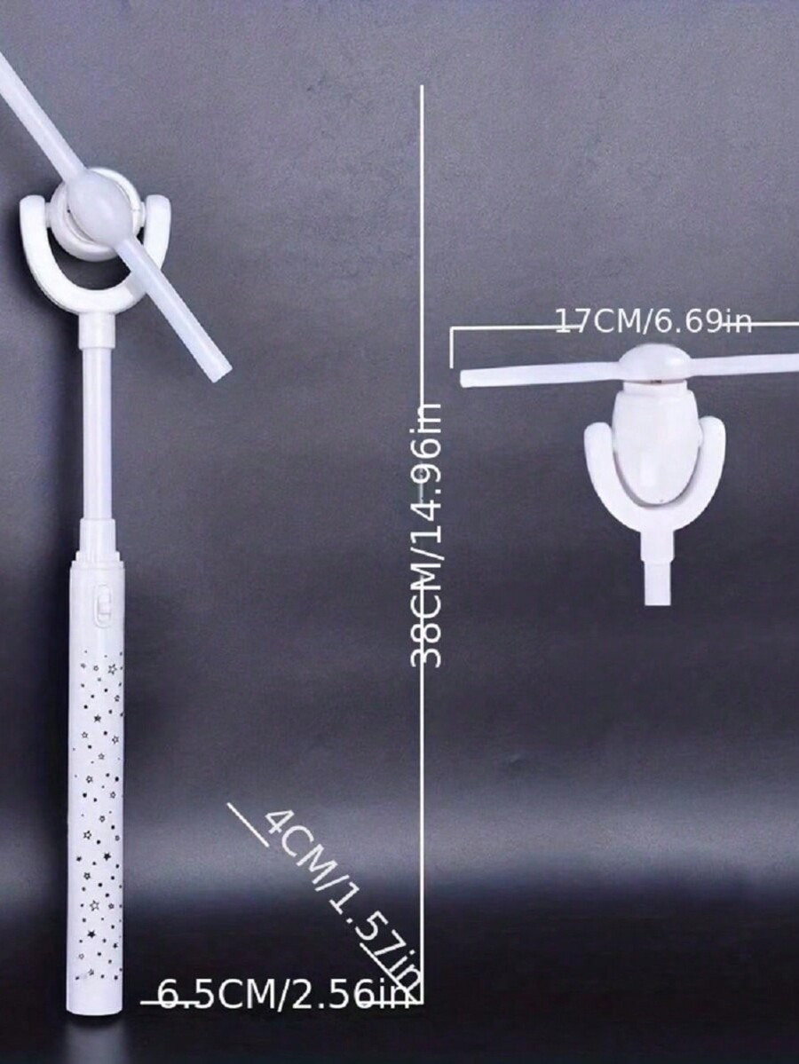 Automatic Rotation & Luminous Electric Windmill Toy Stick With Square ...