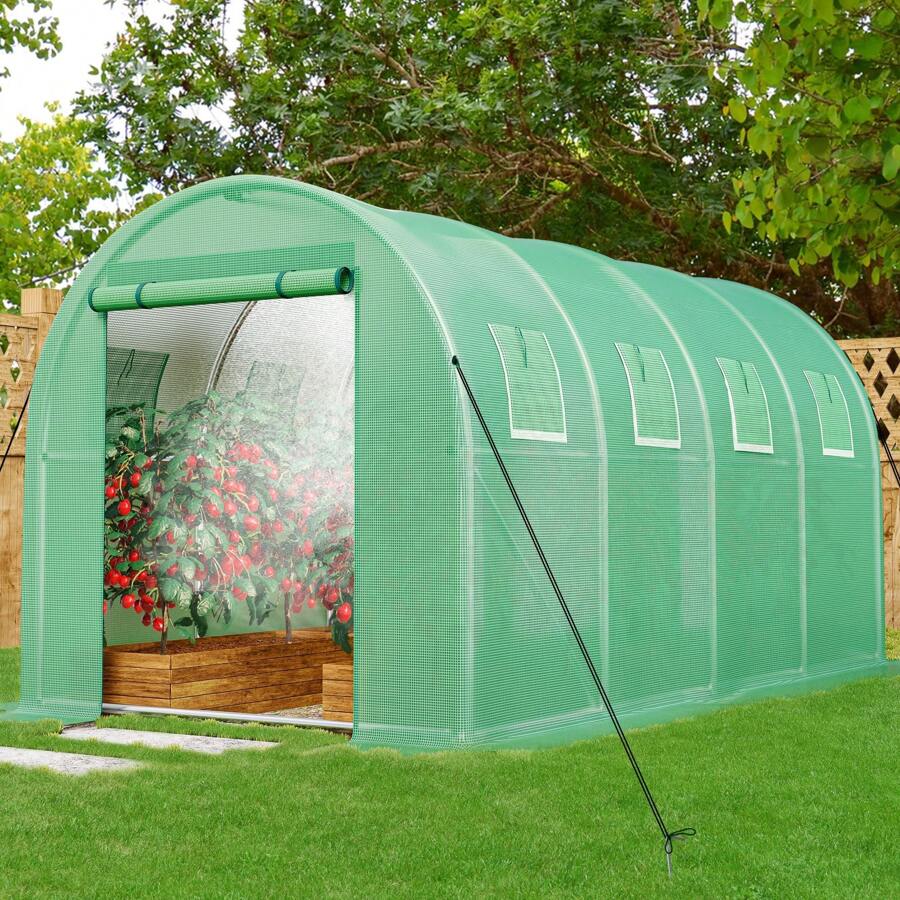 Homnibu 15x6.5x6.5ft Greenhouse Watering System Heavy Duty Green House ...