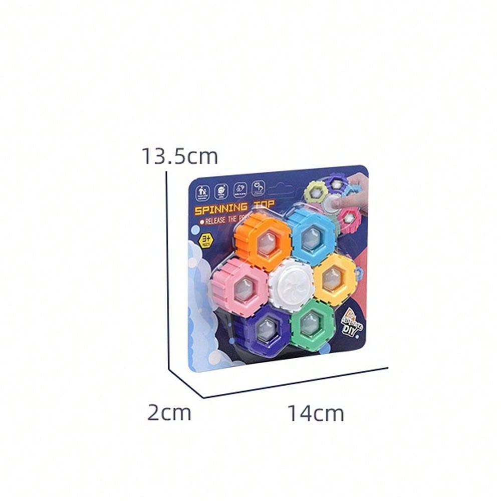 7Pack Finger Spinner Building Blocks Fidget Pack, DIY Push Pop Fidget ...