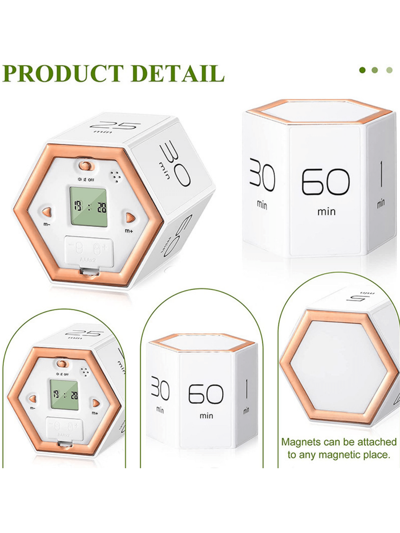 Hexagon Flip Timer voor leren, tijdmanagement en keuken met herinneringsfunctie | SHEIN Nederland