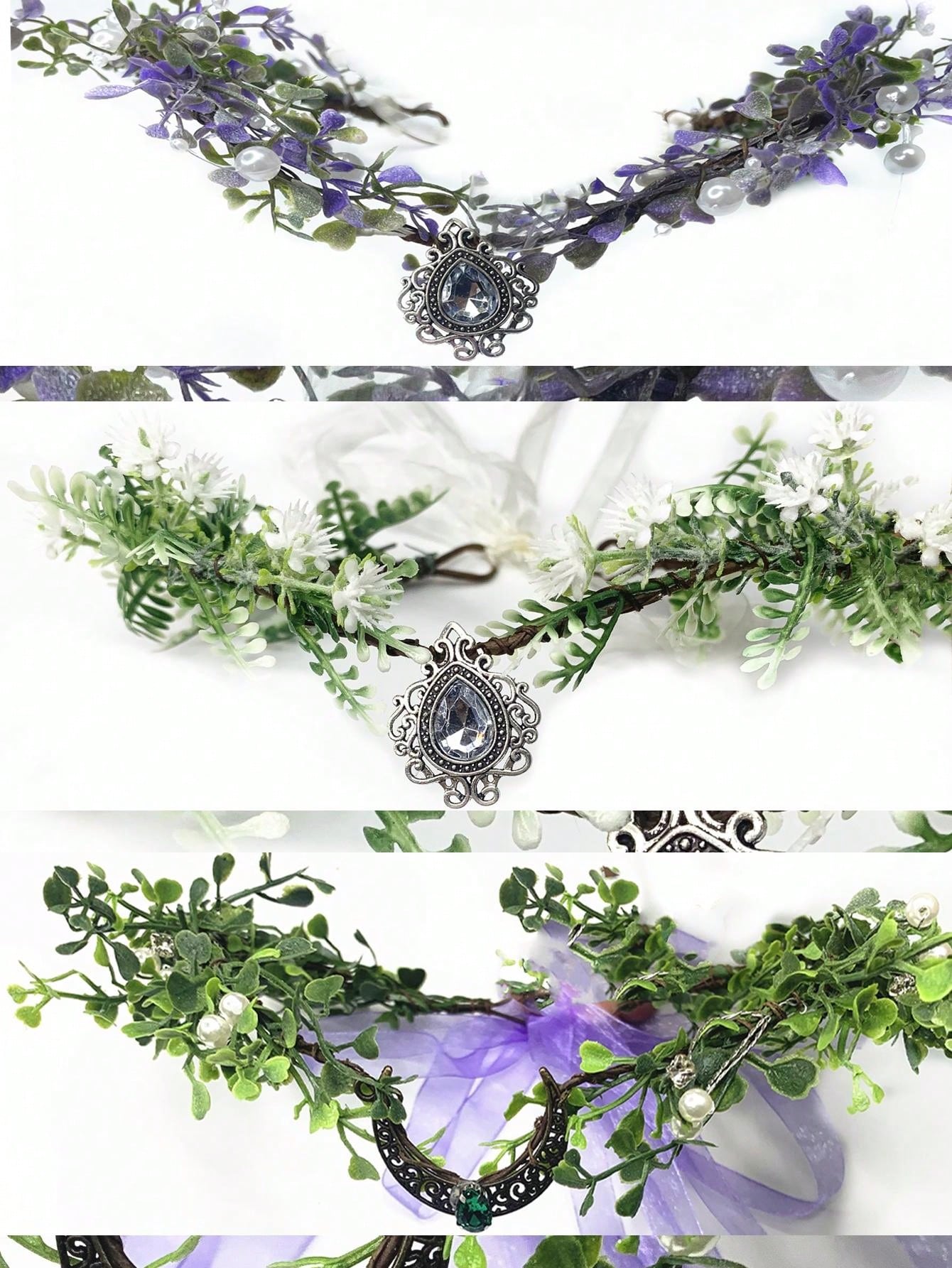 2 Piezas/set Corona Elfa, Tiara De Orejas De Elfo, Tocado De Hada Para ...