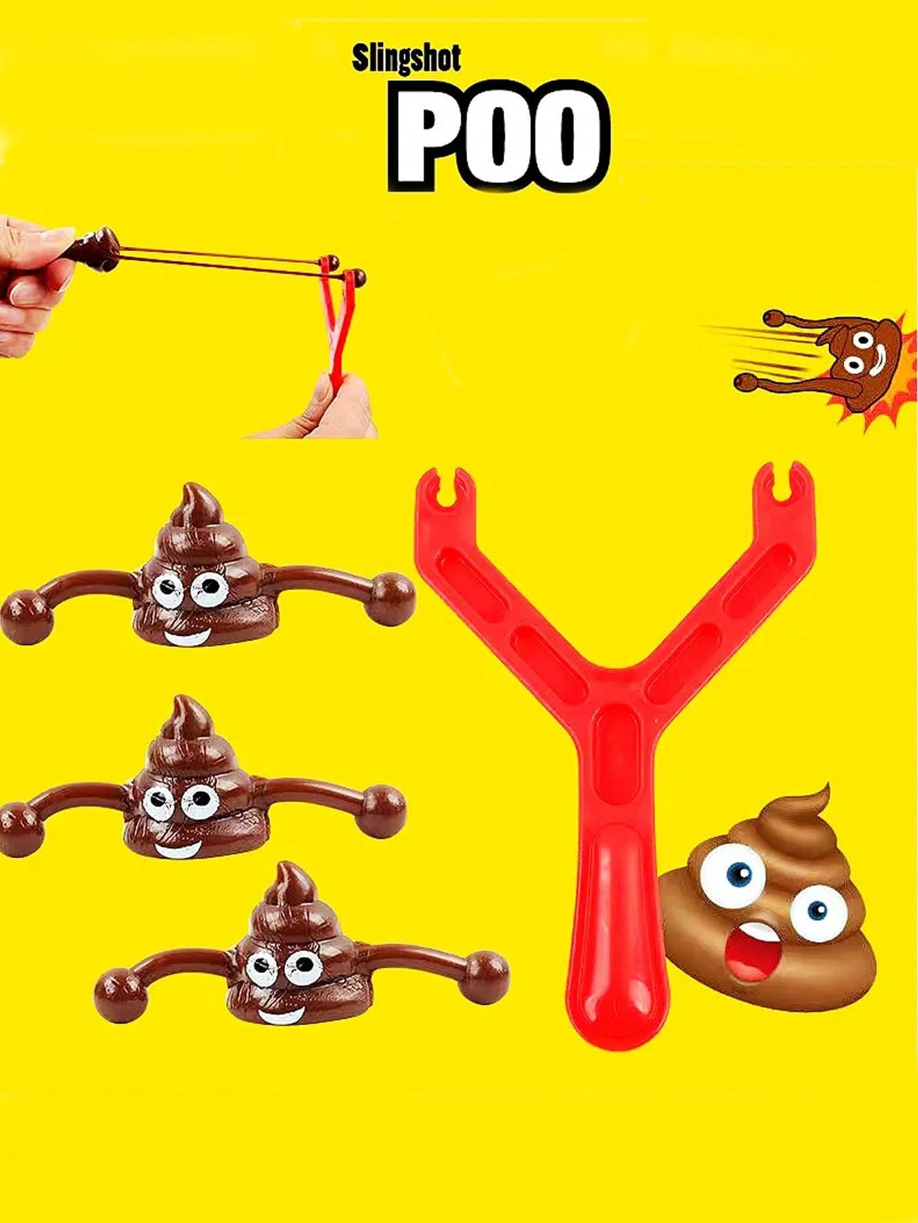 1/5Pcs/Set Random Rainbow Fidget Toys Poo Launcher Tricky Slingshot ...