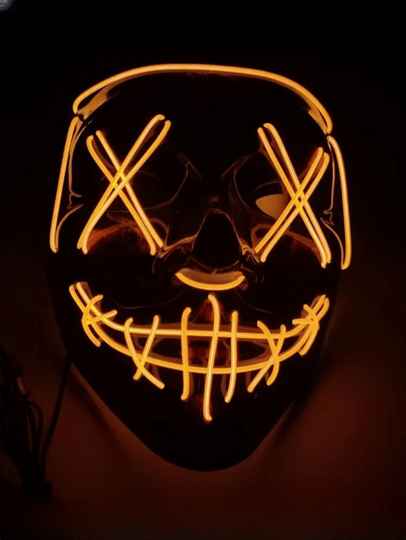 1 Pc Neon Led Purge Mask Masque Masquerade Party Masks Light Grow In ...