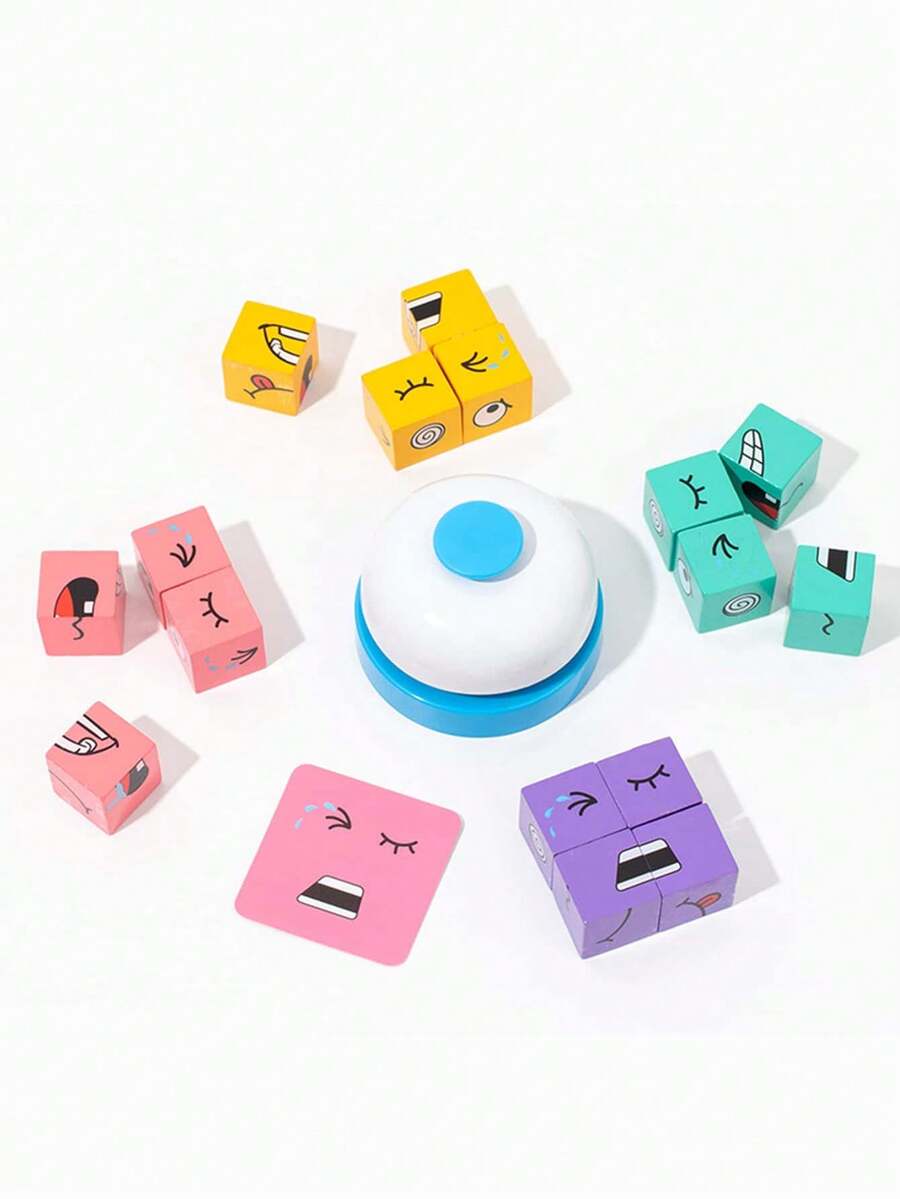 Face-to-face emojis, games, two-person interactive games, wooden ...