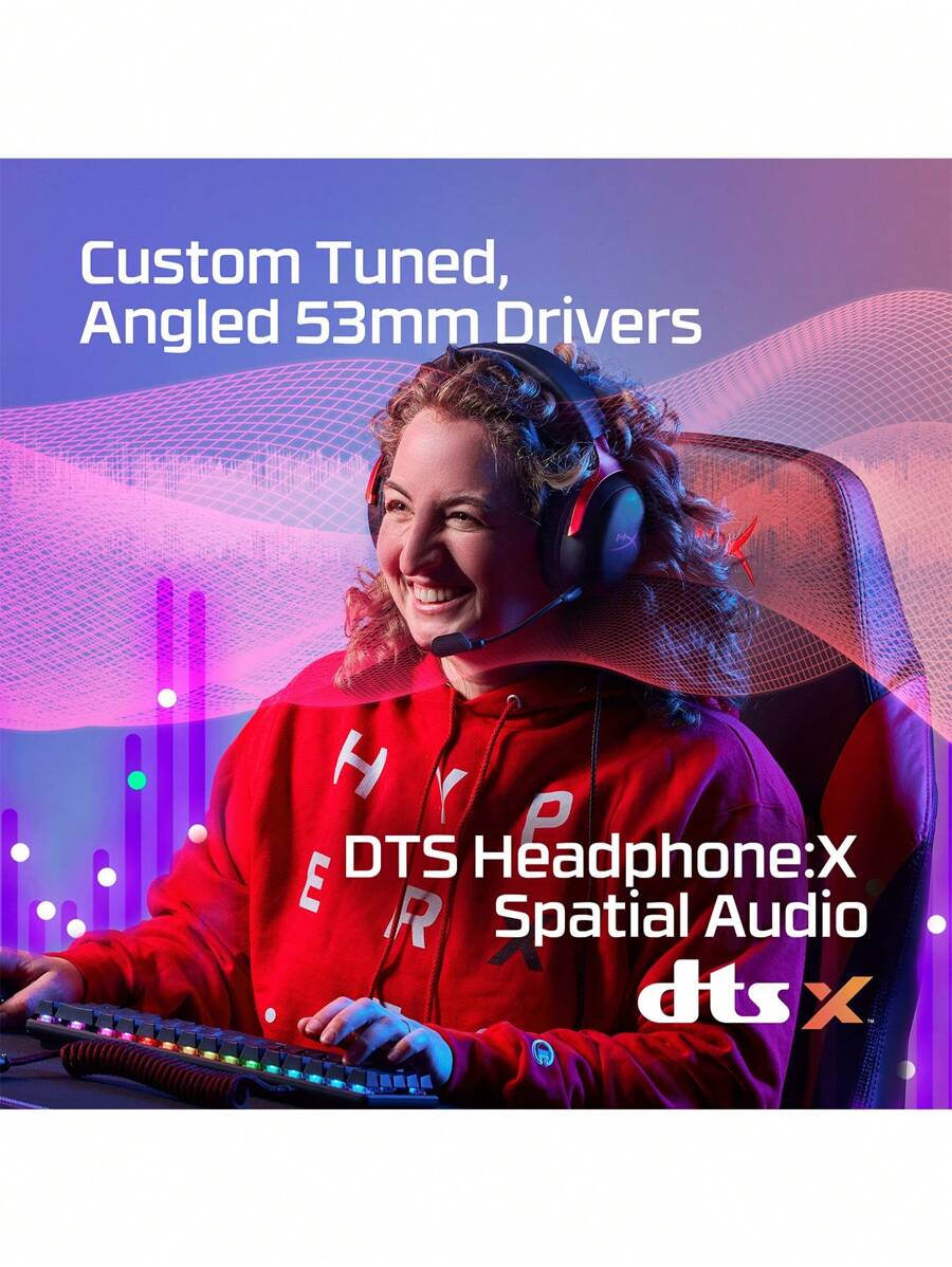 HyperX HyperX Cloud III Gaming Headset DTS Headphone Surround Sound Detachable Microphone With ...