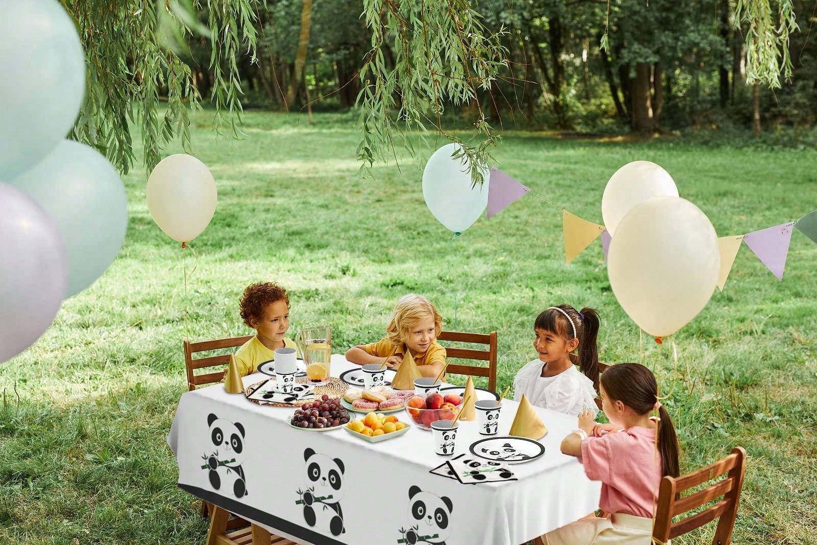61 Piezas De Decoraciones Para Fiesta De Pandas, Vajilla Para Fiesta De ...