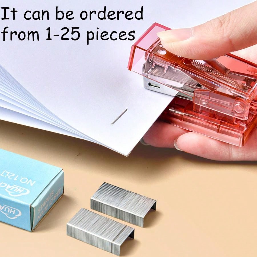 Blue Stapler Set With 1000 Staples, Portable Mini 2-in-1 Stapler With ...