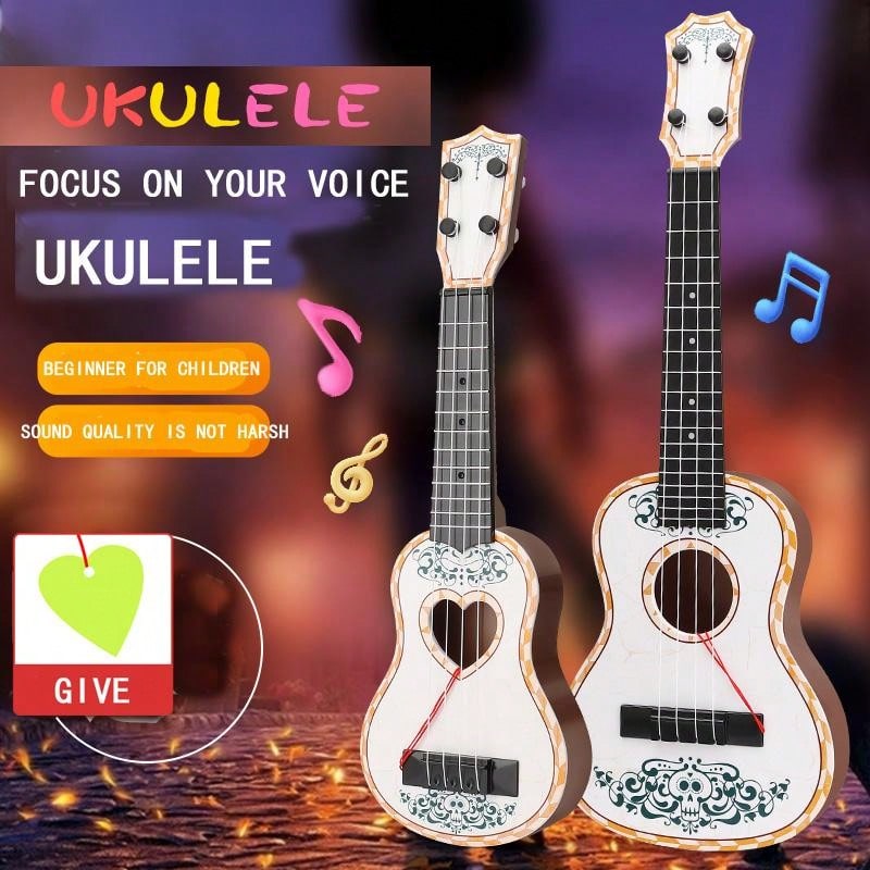 44cm Classical Ukulele With Skeleton Pattern (includes A Pick) | SHEIN EUR