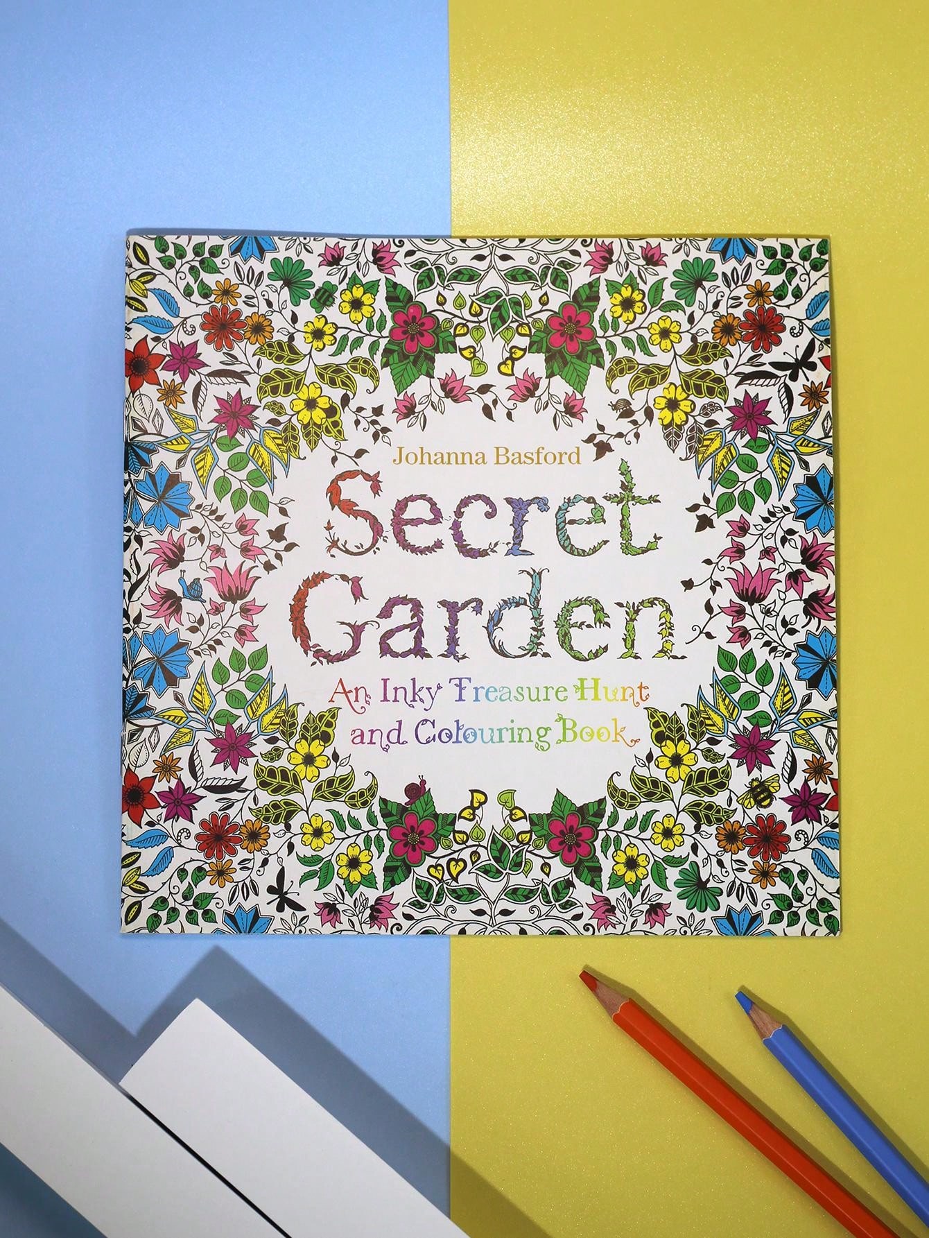 1 Set Of 2 Secret Garden Coloring Books For Kids To Relieve Stress ...