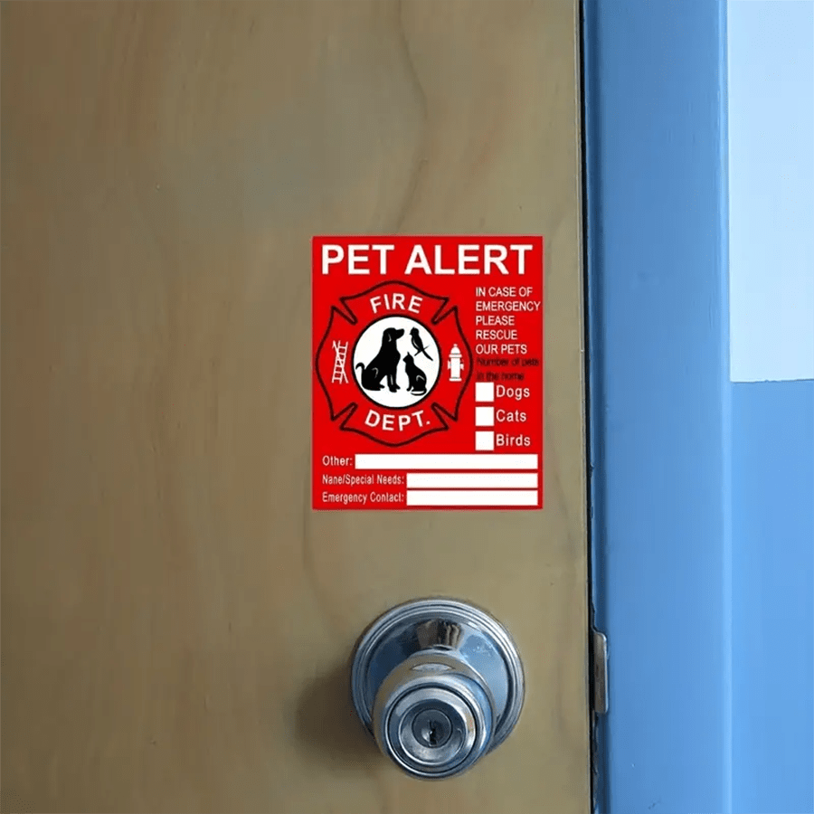 Pet Safety Alert Sticker - 4 Pack Warning Emergency Fire Rescue ...