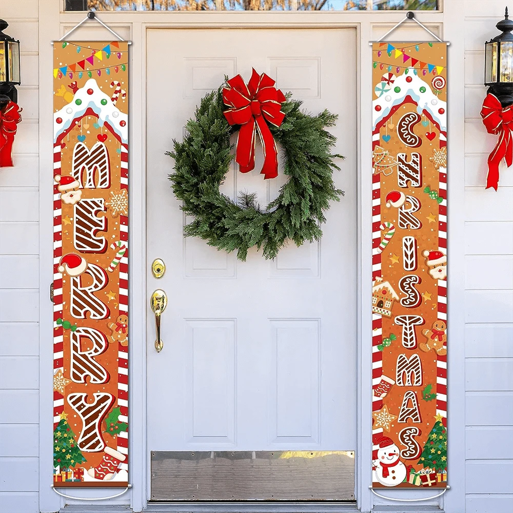 1pc,Gingerbread Christmas Door Decorations Gingerbread House Door ...