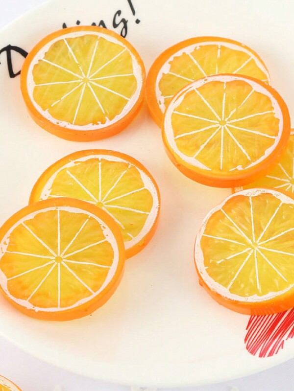 6pcs Artificial Plastic Lemon Slice Accessories, Inflatable Fruit Slice ...