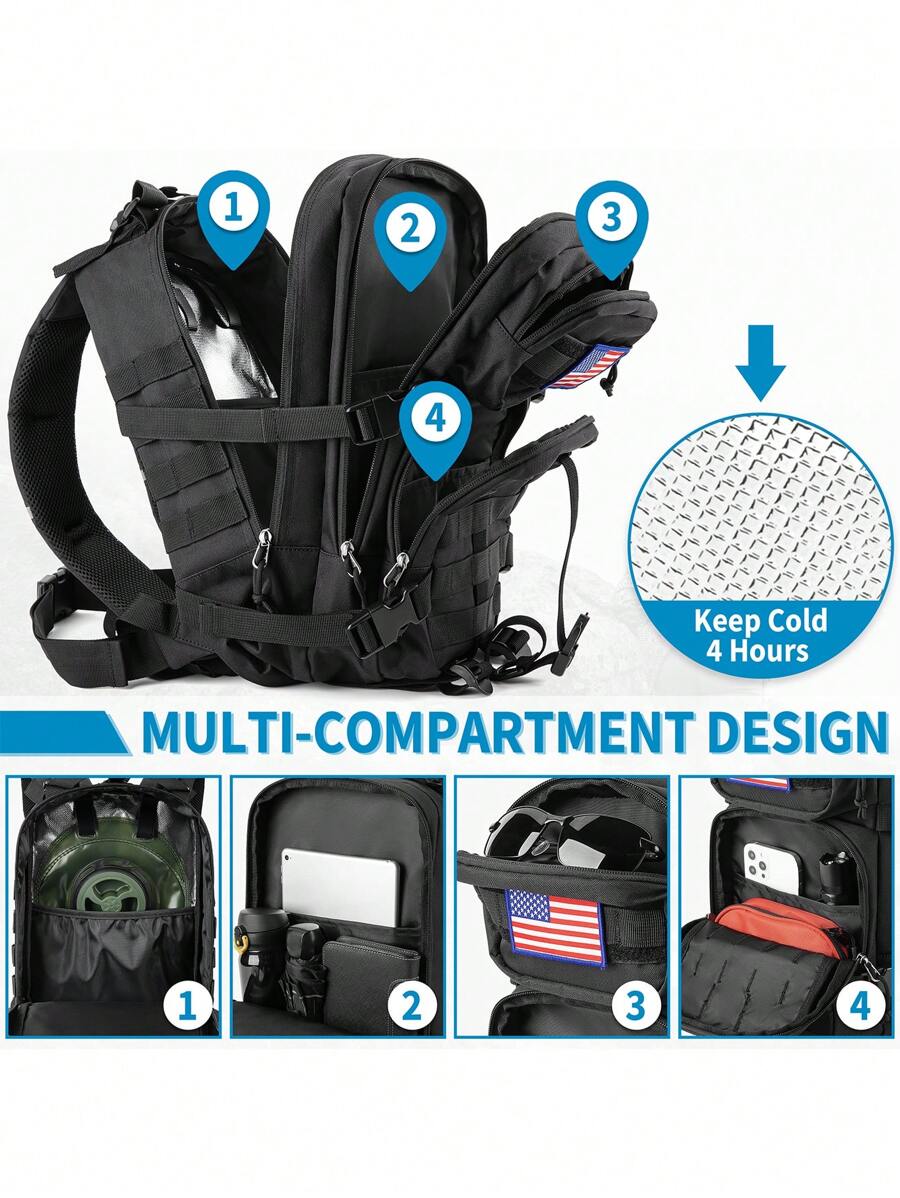 Military Hydration Backpack: 30L Large Army Assault Pack Bag with 2.5L ...