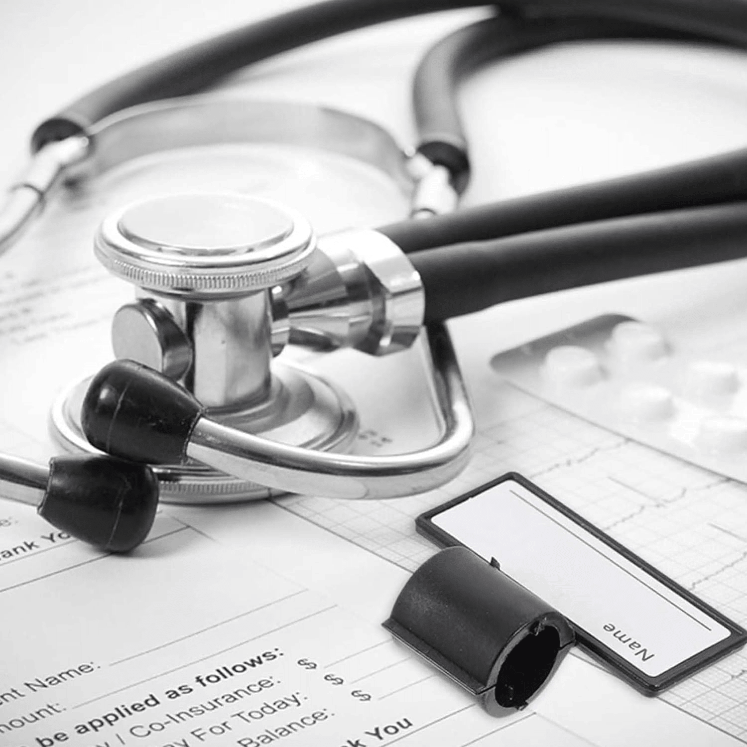 Stethoscope Name Tags, Set of 2, Black Stethoscope Name Tags ...