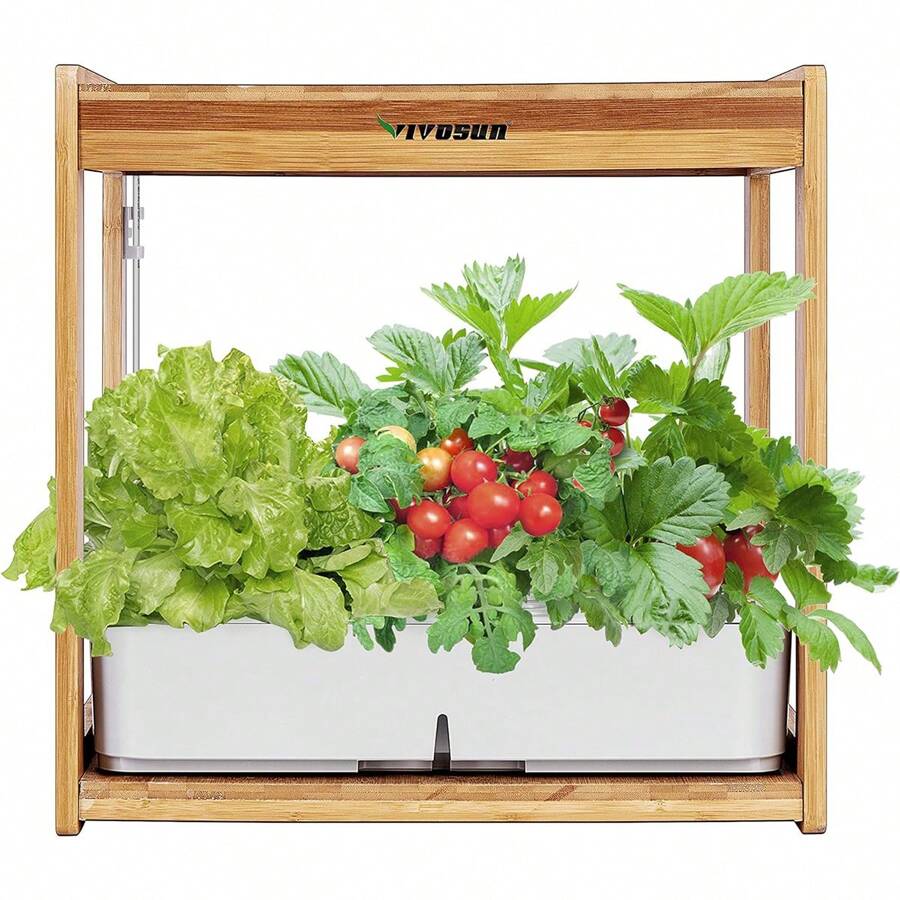 VIVOSUN Hydroponics Growing Kit Indoor Gardening Plant Kit with LED ...