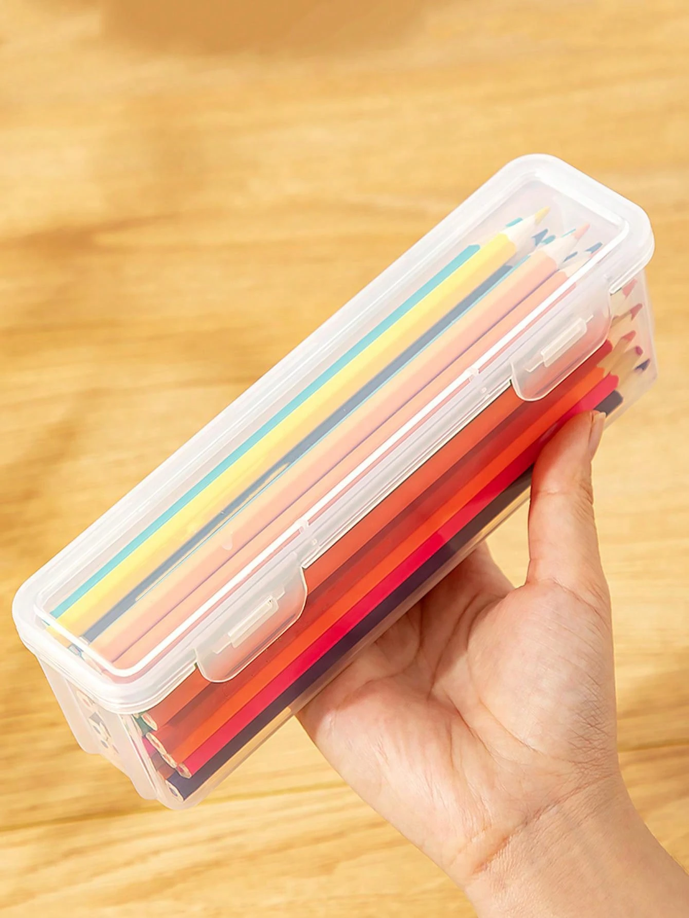 1pc Clear Pencil Box, Modern PP Multipurpose Supply Box For Kids Boys ...