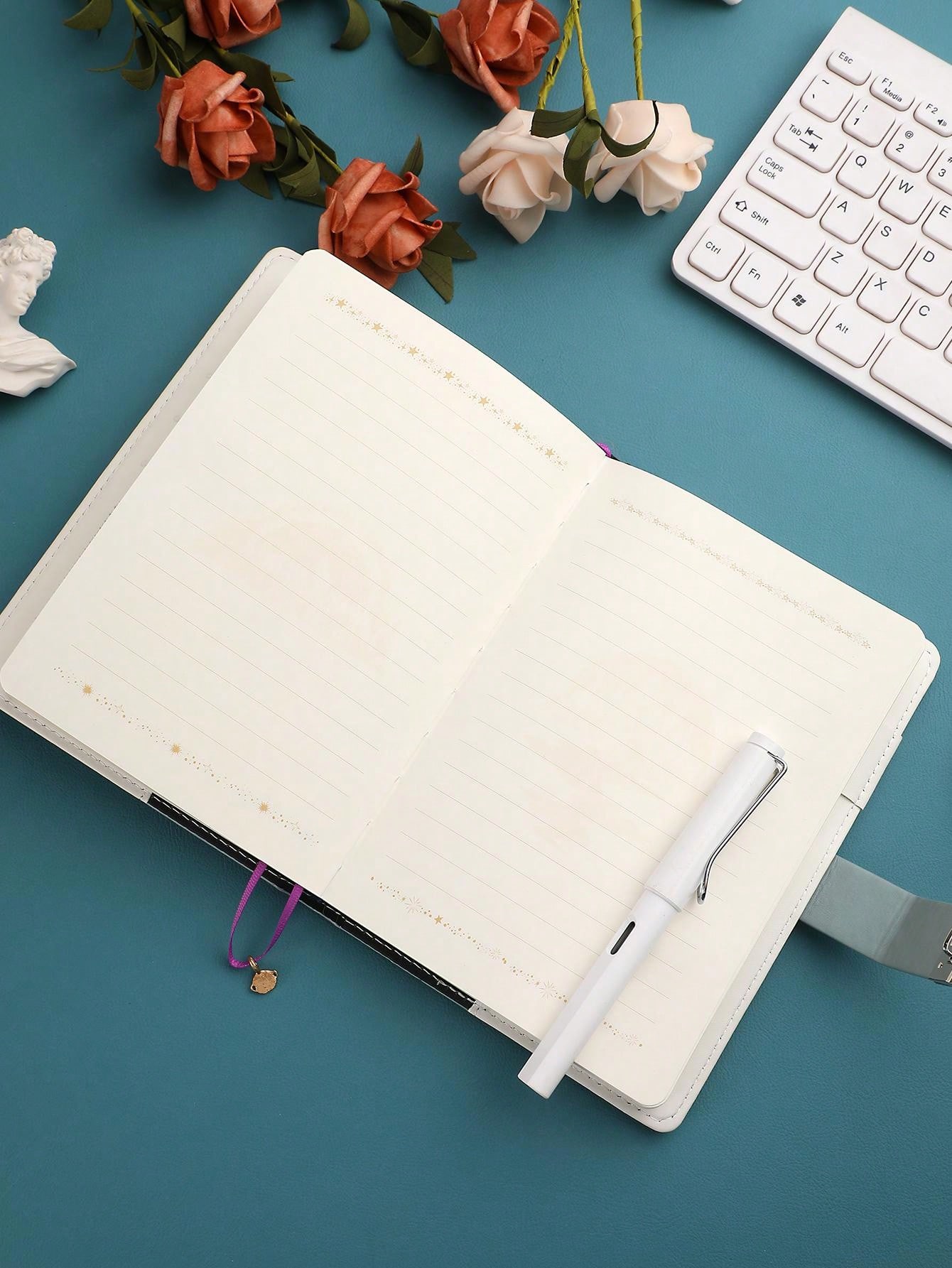 A5 300 pages 2023 Notebook Vintage password book with lock diary Loose ...