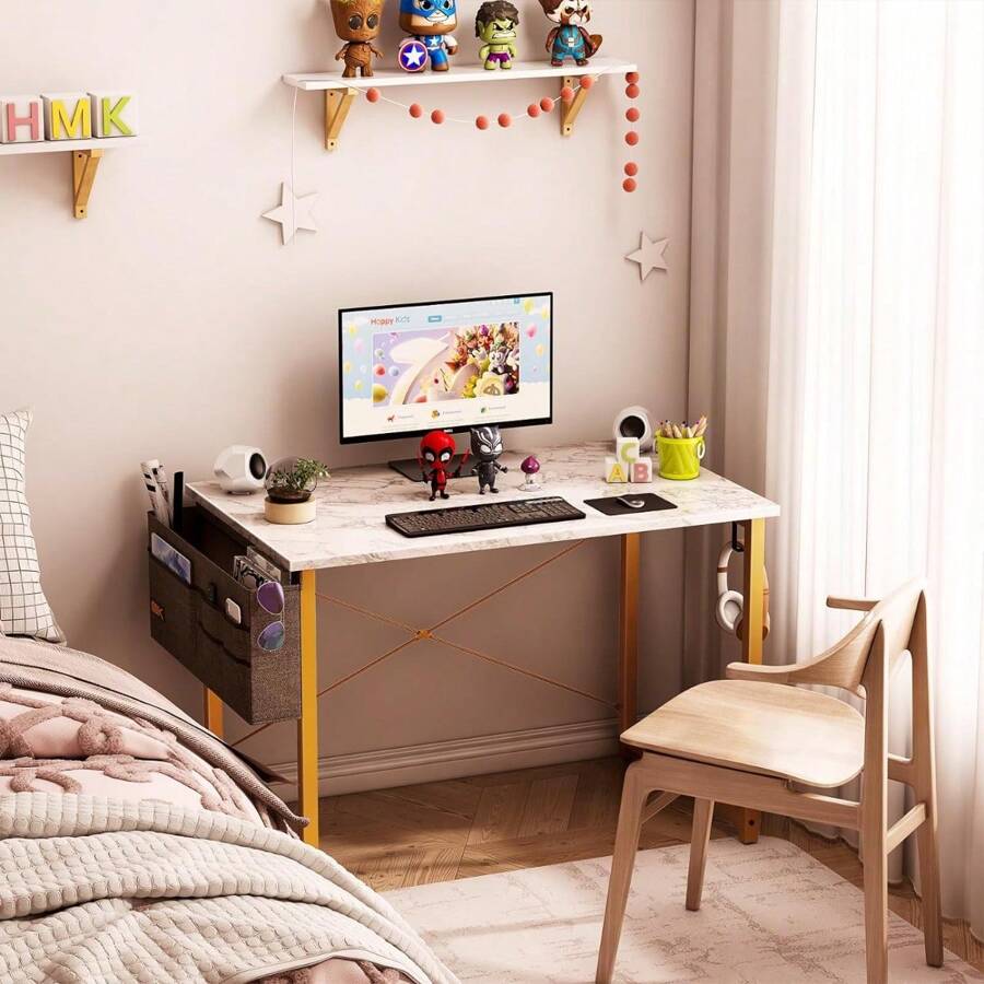 32 inch Small Computer Desk Study Table for Small Spaces Home Office ...
